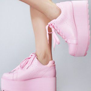 YRU | Other | Yru X Lala Platform Sneakers In Pink | Poshmark